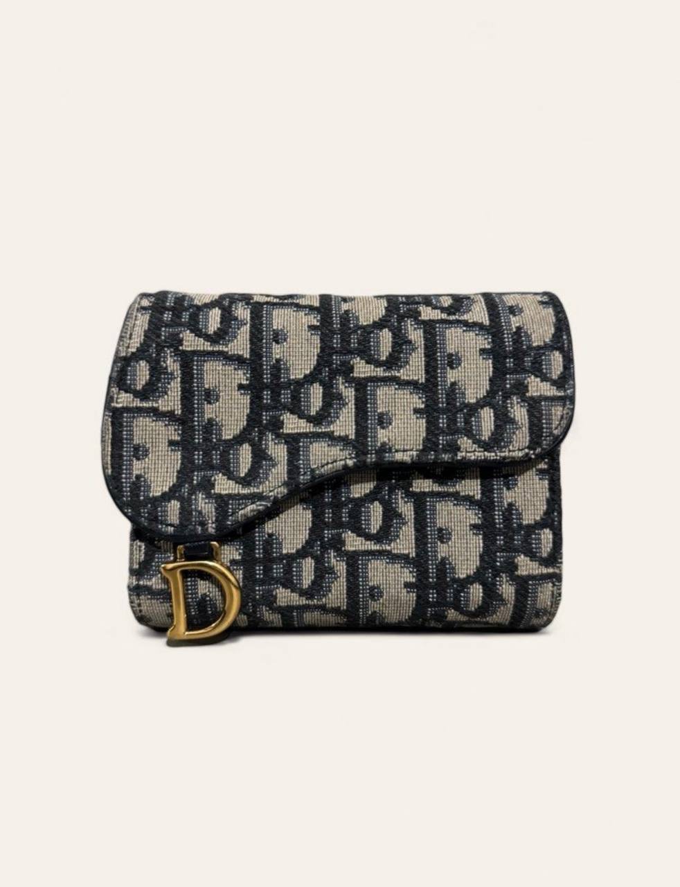 Dior Oblique Lotus Saddle Wallet - D'LuxeTribute